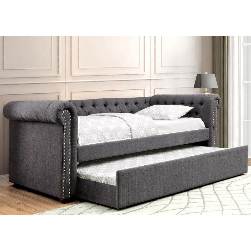 House of Hampton® Shoreham-by-Sea Upholstered Daybed with Trundle ...