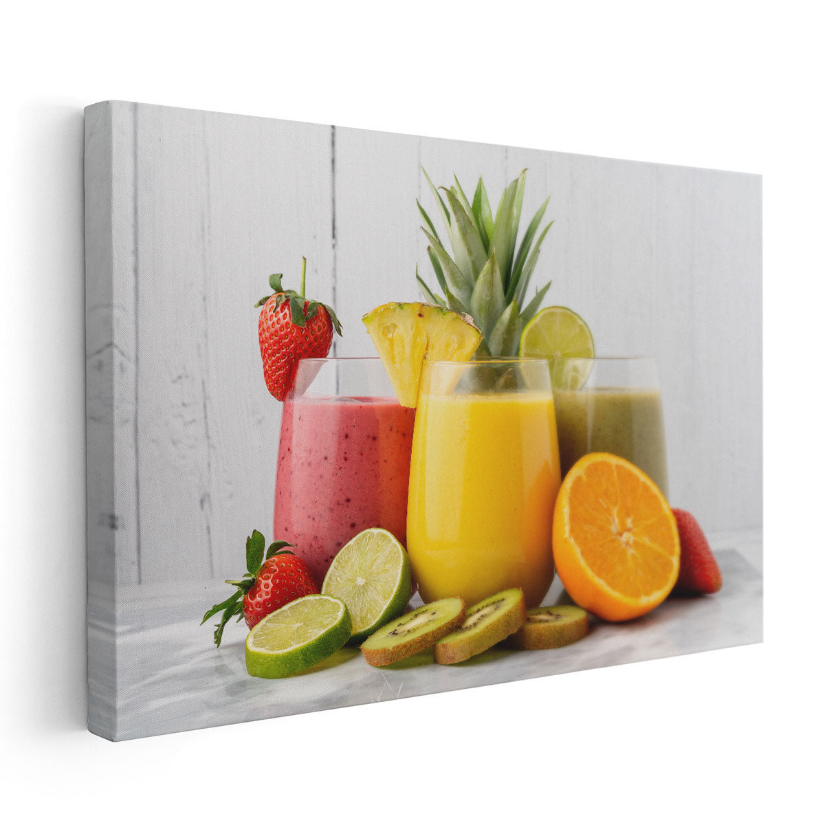 Latitude Run® Fruit Smoothies with Their Ingredients - Canvas Print ...