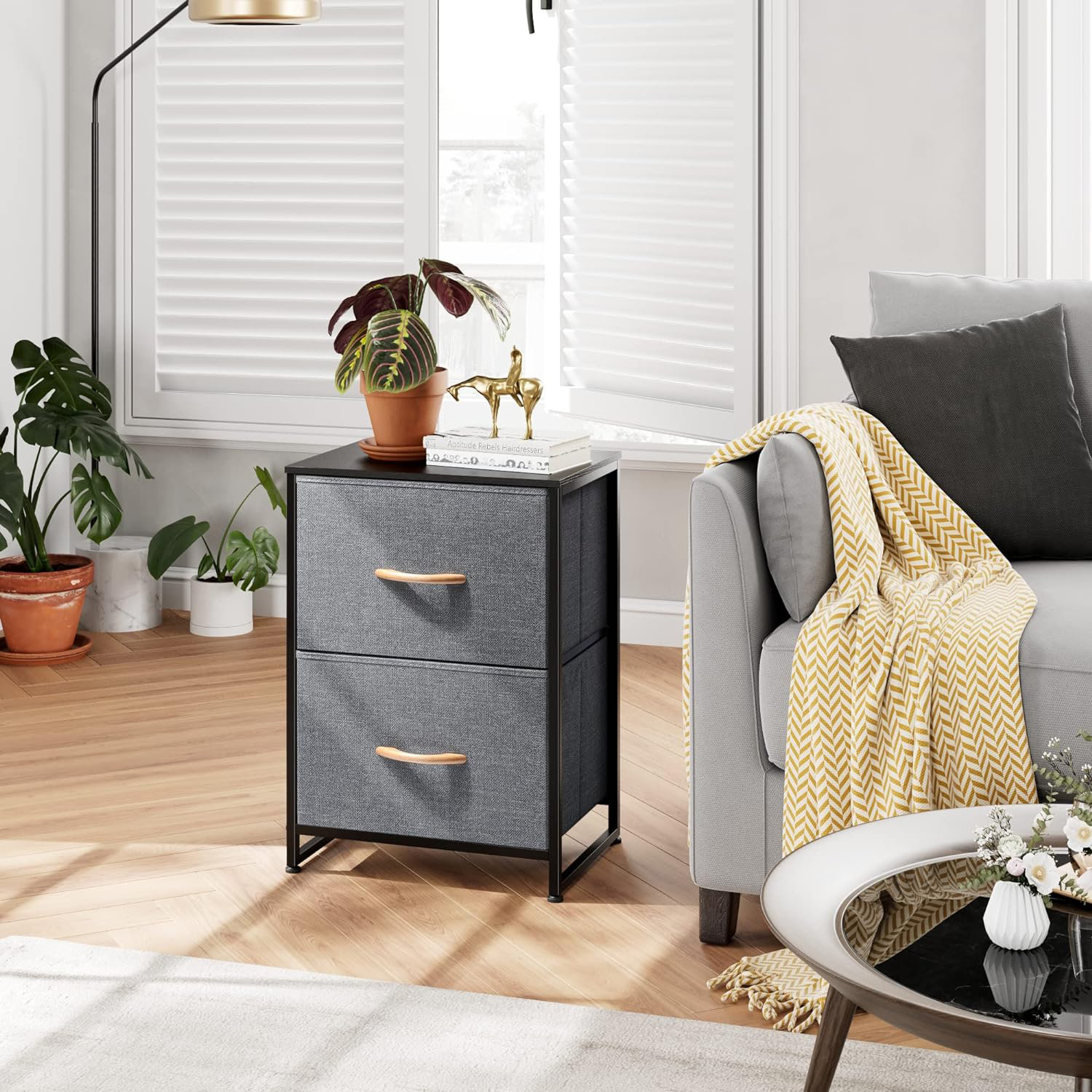 Rebrilliant Metal Nightstand | Wayfair