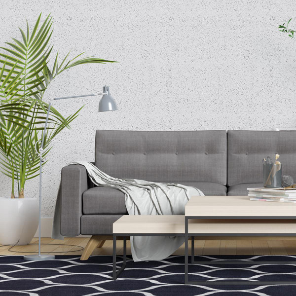 17 Stories Grey Granite 96" L X 24" W Peel And Stick Wallpaper N04025 ...