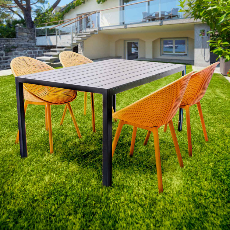 George Oliver Garden Furniture Set with table Giano and 4 chairs Cuba ...