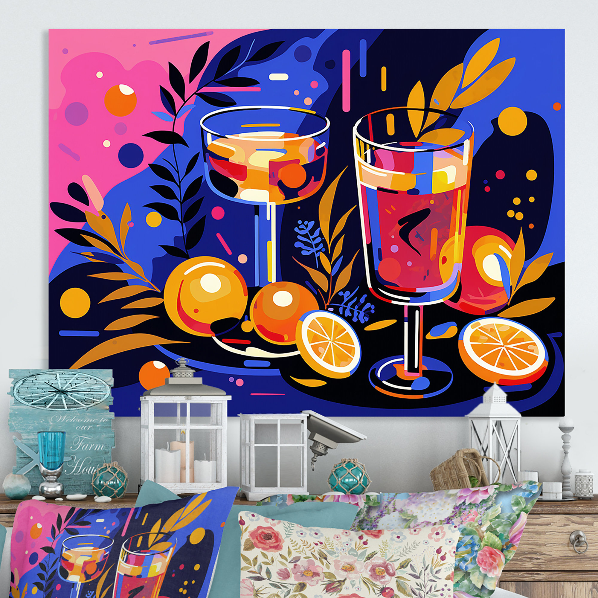 Lark Manor™ Purple And Pink Sunset Cocktails Mixology I - Cocktails ...