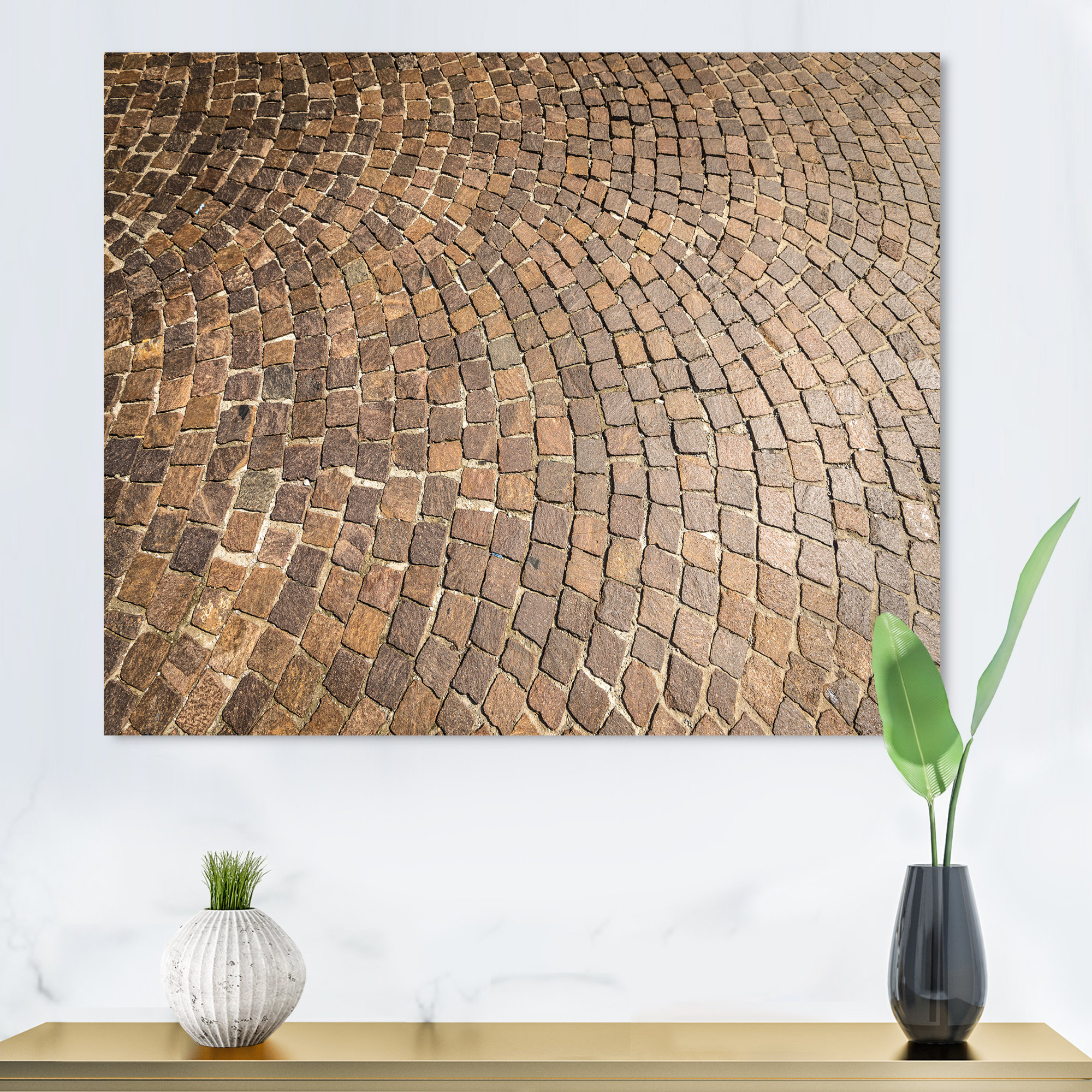 Millwood Pines Old City Stone Cobble Paving - Wrapped Canvas Print ...