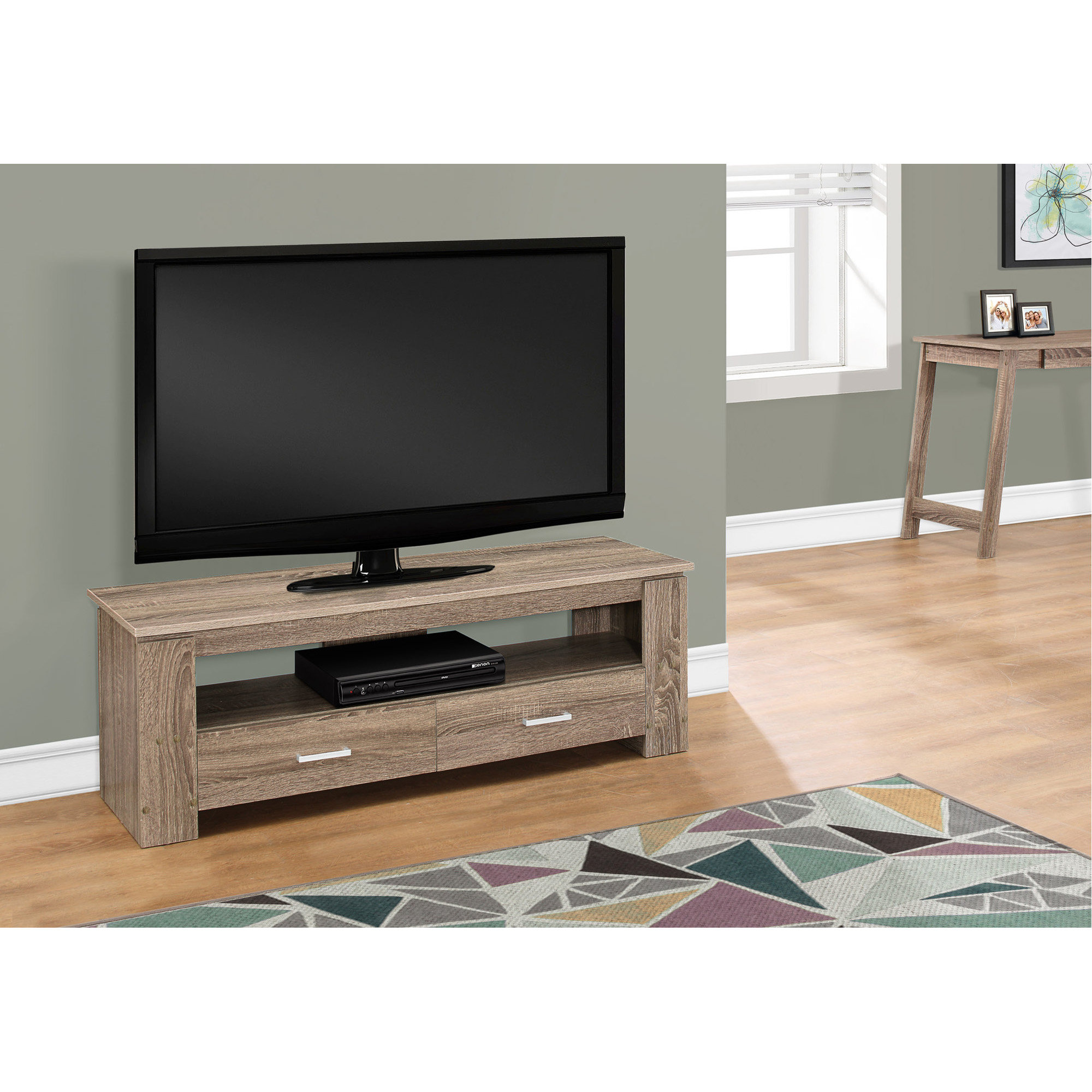 Ebern Designs Meuble télé, console de 48 po, meuble multimédia, tiroirs ...
