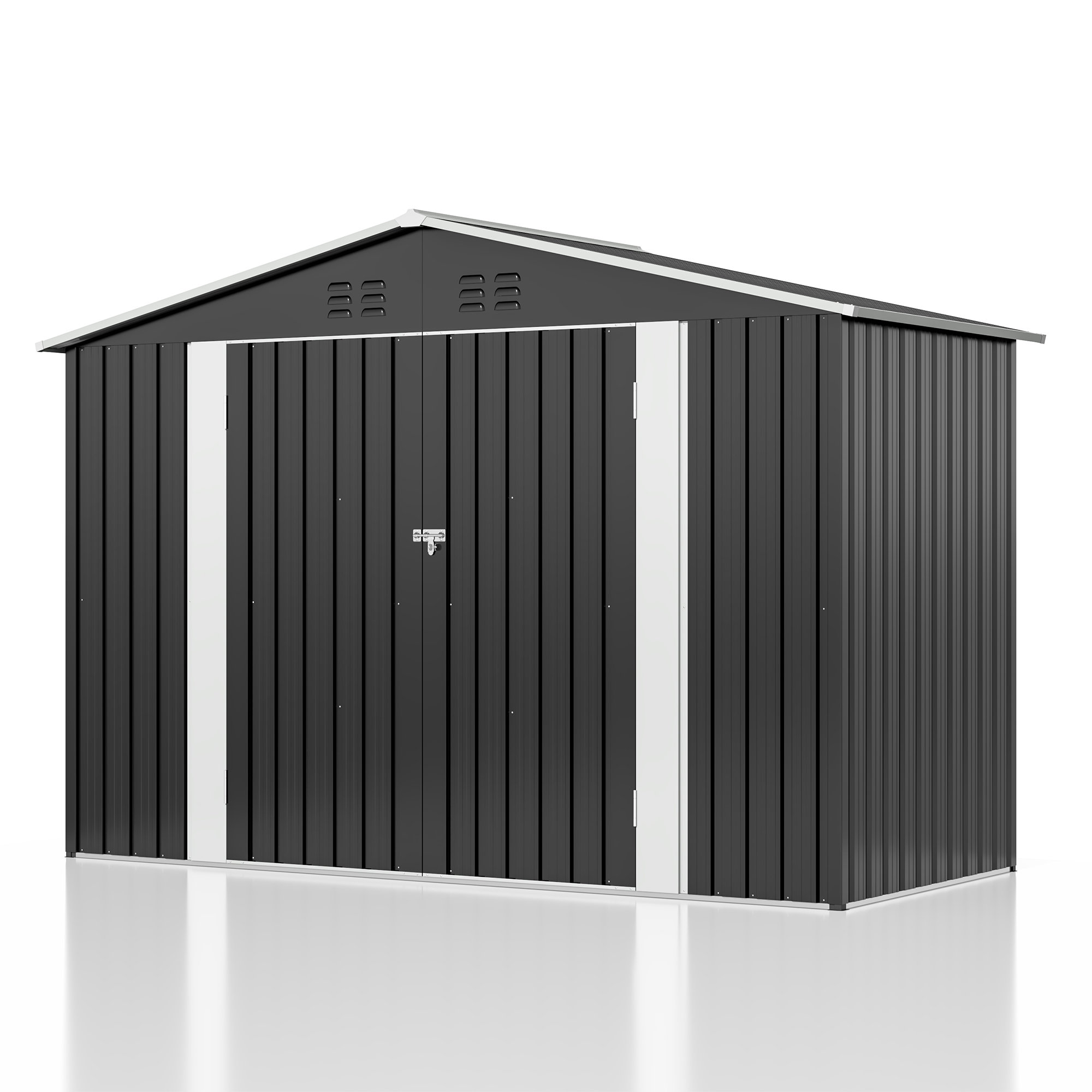Polar Aurora Outdoor Metal Storage Shed with Updated Frame Structure ...