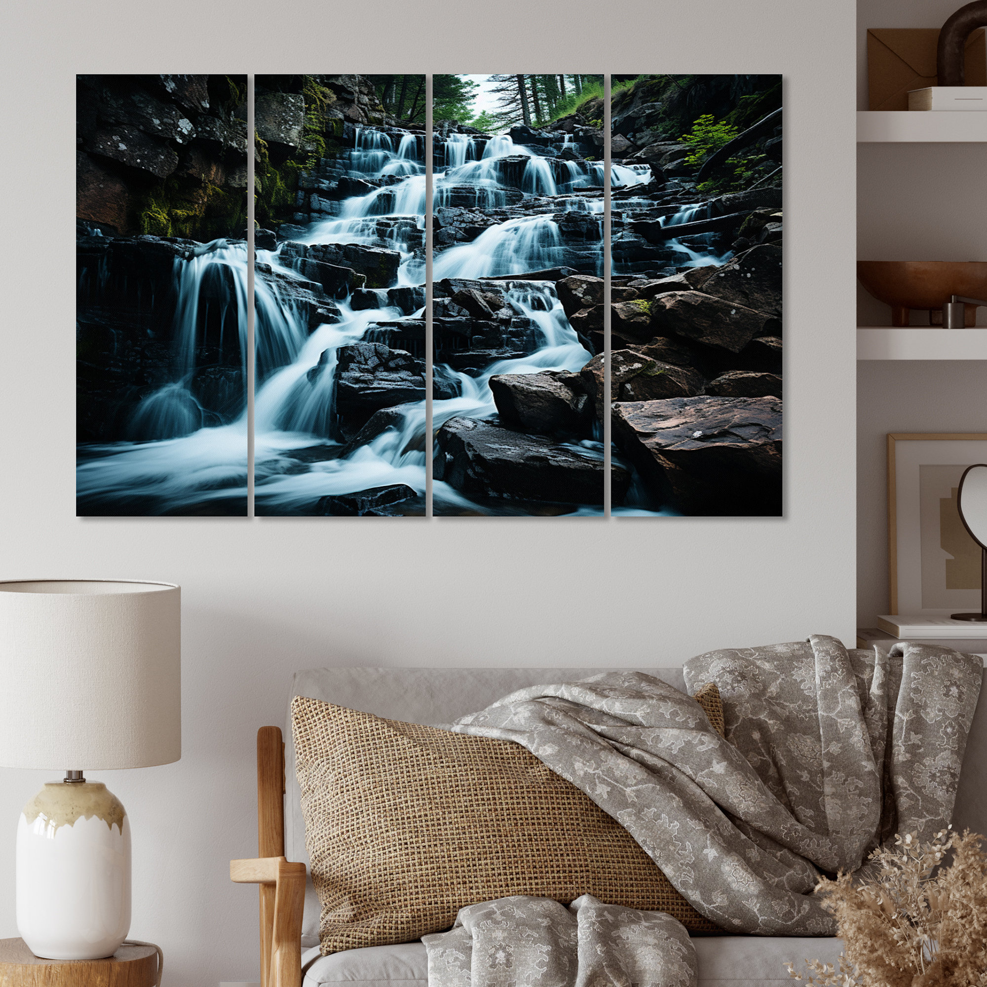 Loon Peak® Waterfall Eternal Cascade III - Landscapes Metal Wall Decor ...