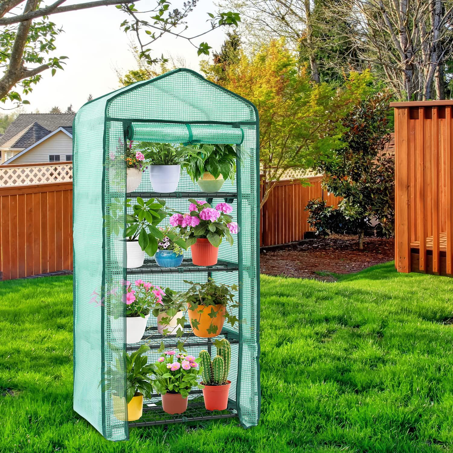ATC CABINETS Greenhouse for Indoor Outdoor,Small Plastic Plant Green ...