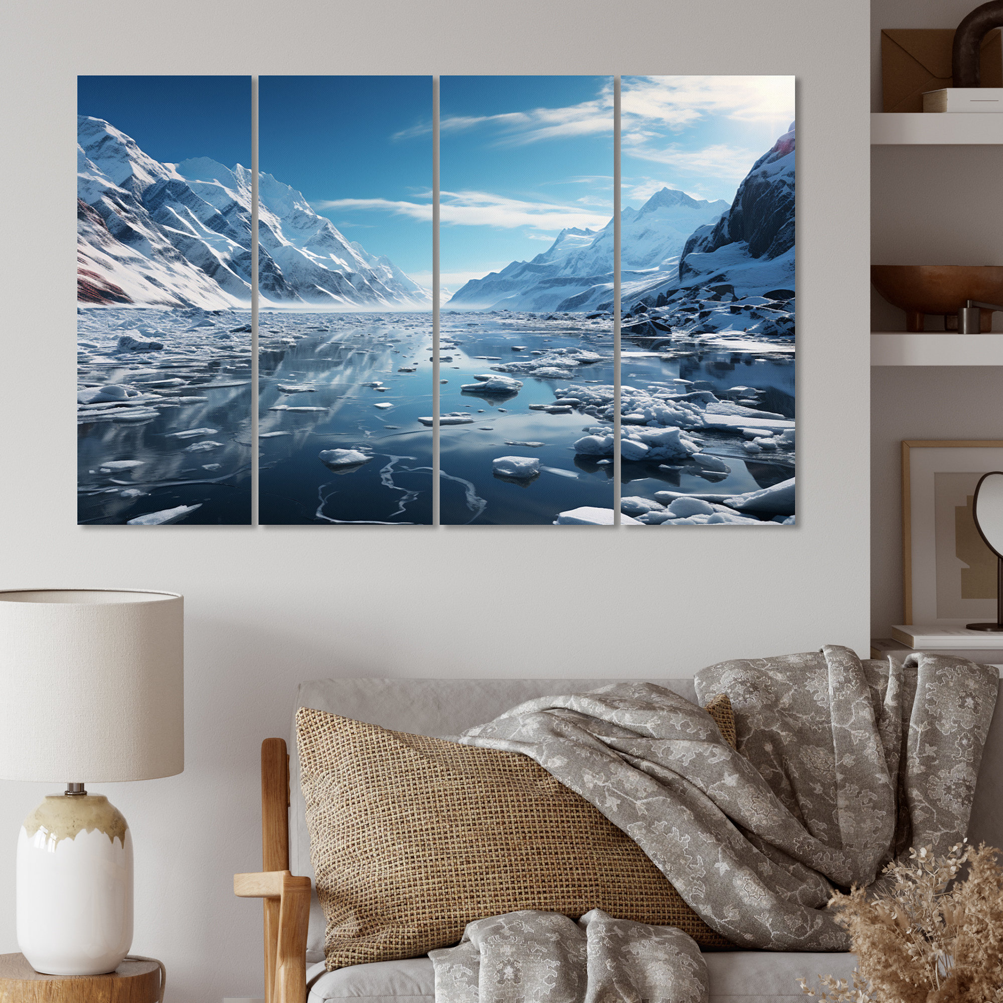 Millwood Pines Blue Glacier Frozen Eternity - Landscapes Metal Wall ...