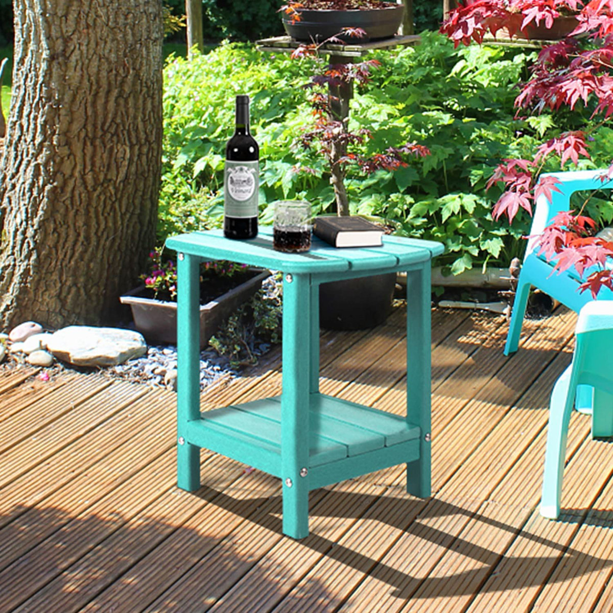 Winston Porter Outdoor Side Table, 2-tier Adirondack End Table | Wayfair