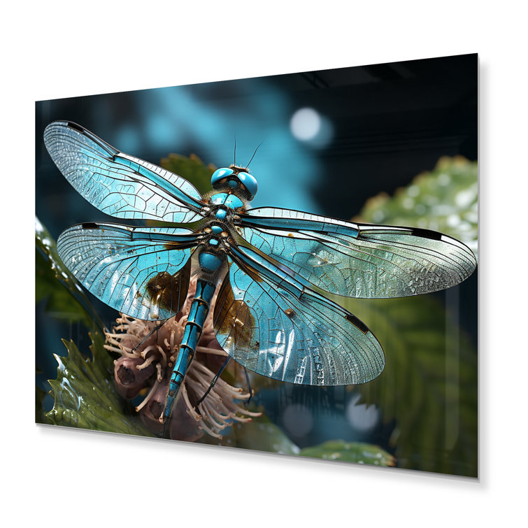 Latitude Run® Teal Dragonfly Airborne Jewel - Animals Metal Wall Decor ...