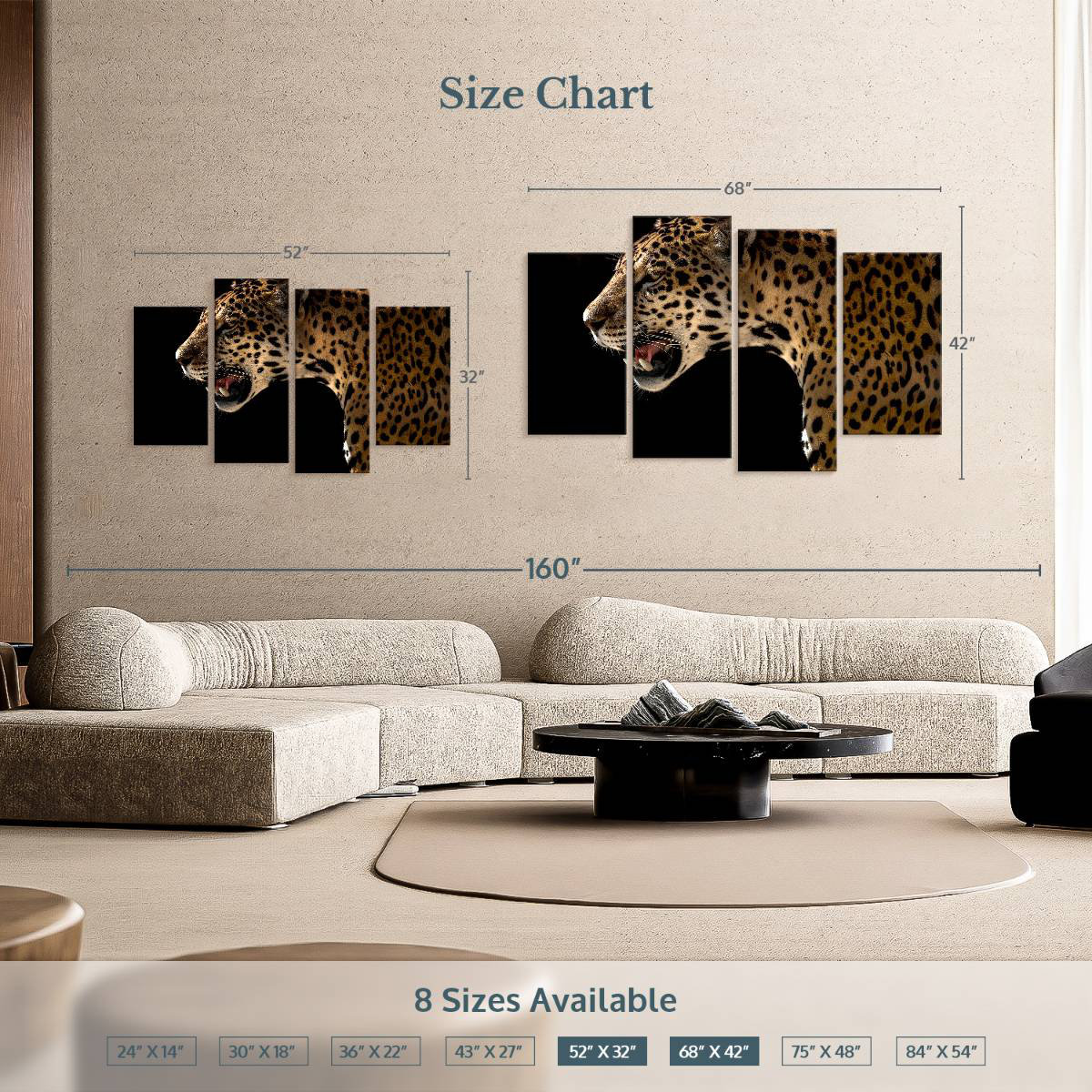 Ebern Designs Brampt Midnight Leopard Hunt | Wayfair
