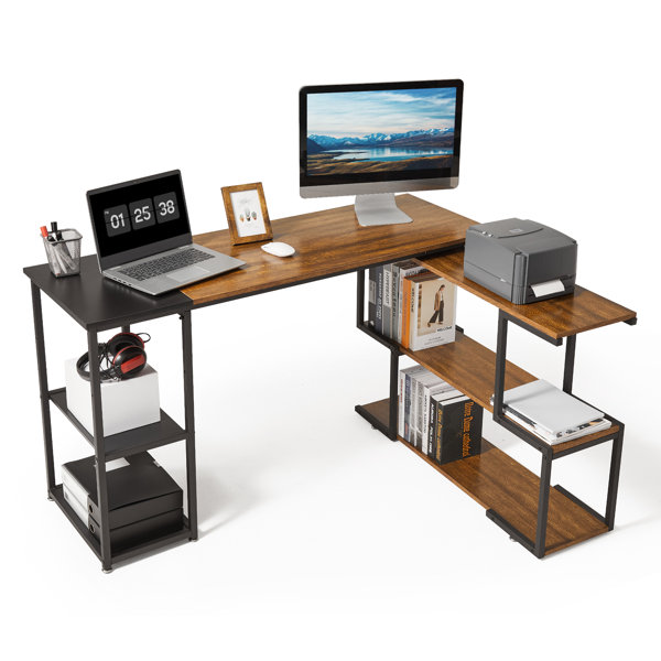 Borough Wharf Krimhilde 135.5Cm W L-Shaped Computer Desk & Reviews ...