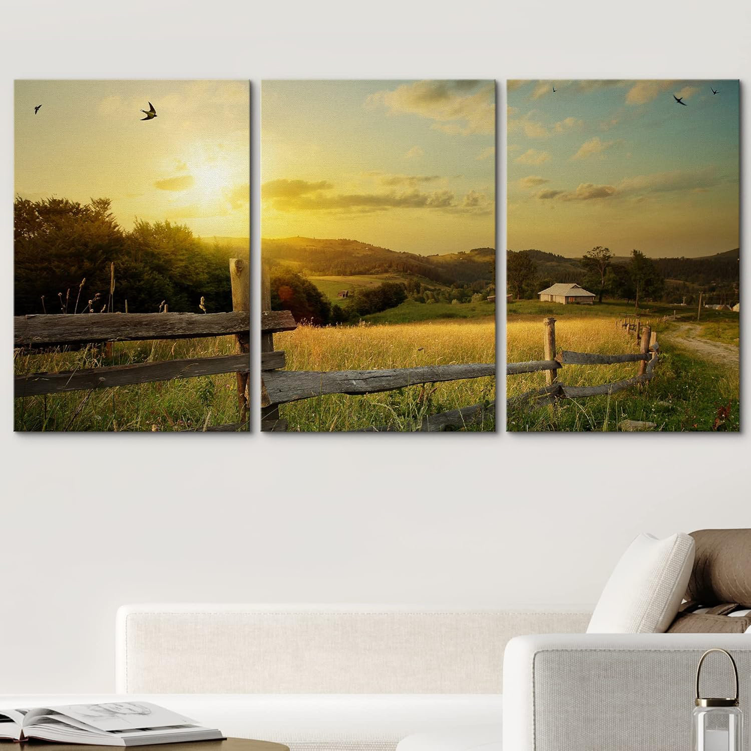 IDEA4WALL Rural Landscape Field and Grass Modern Wall Decor | Wayfair