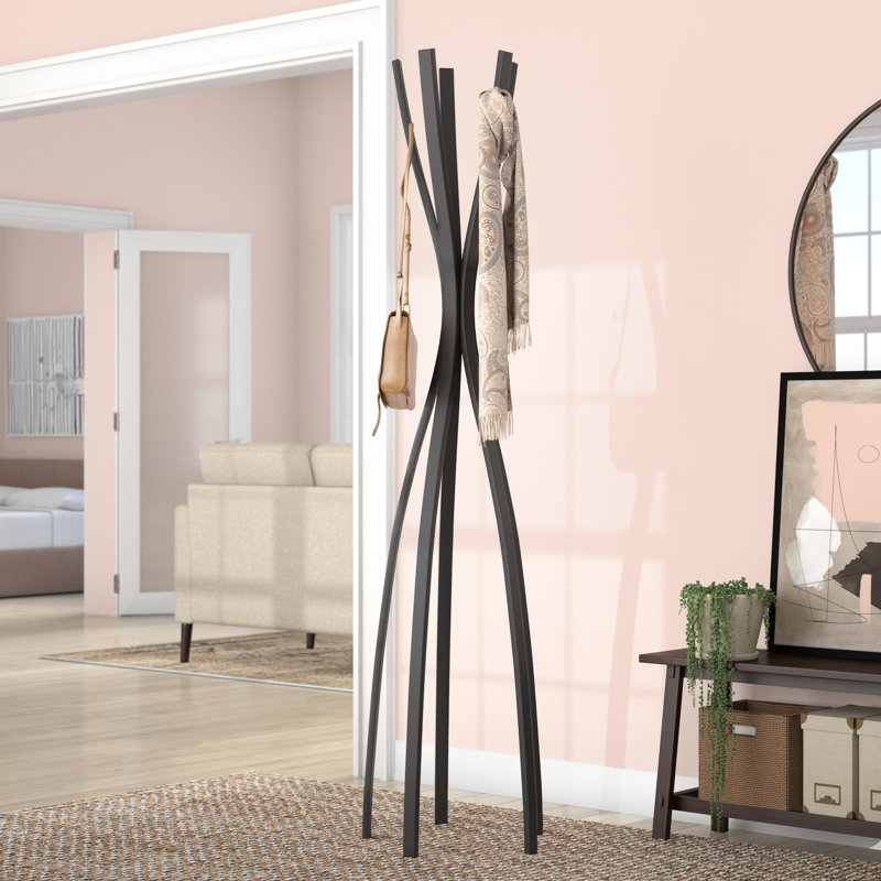 Wade Logan® Coat Rack, Hall Tree, Free Standing, 5 Hooks, Entryway, 72 ...