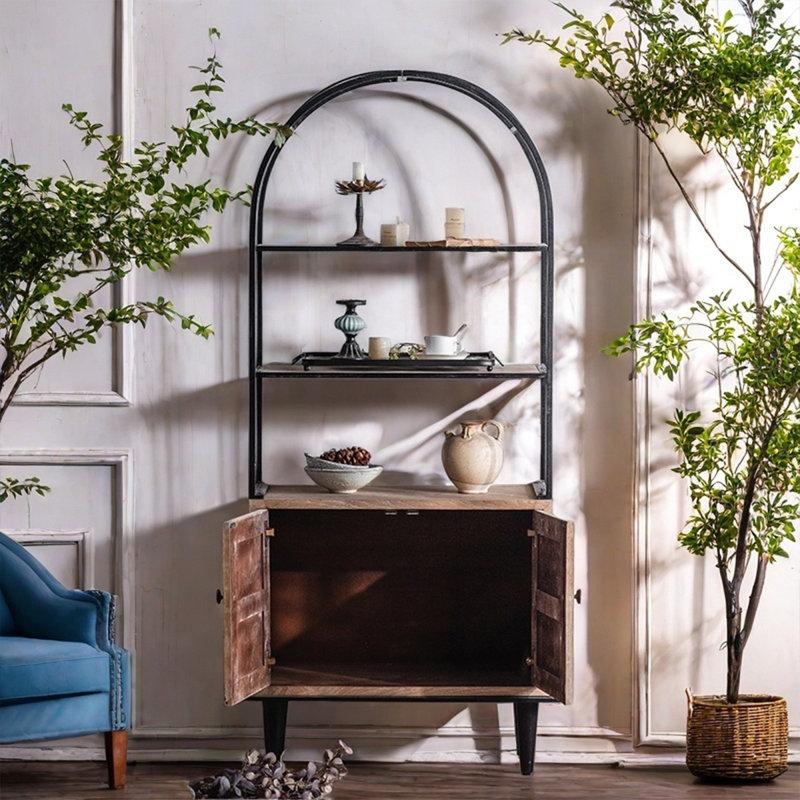 NICECABINET Rustic Vintage Magazine Rack Shelf Bookcase. | Wayfair