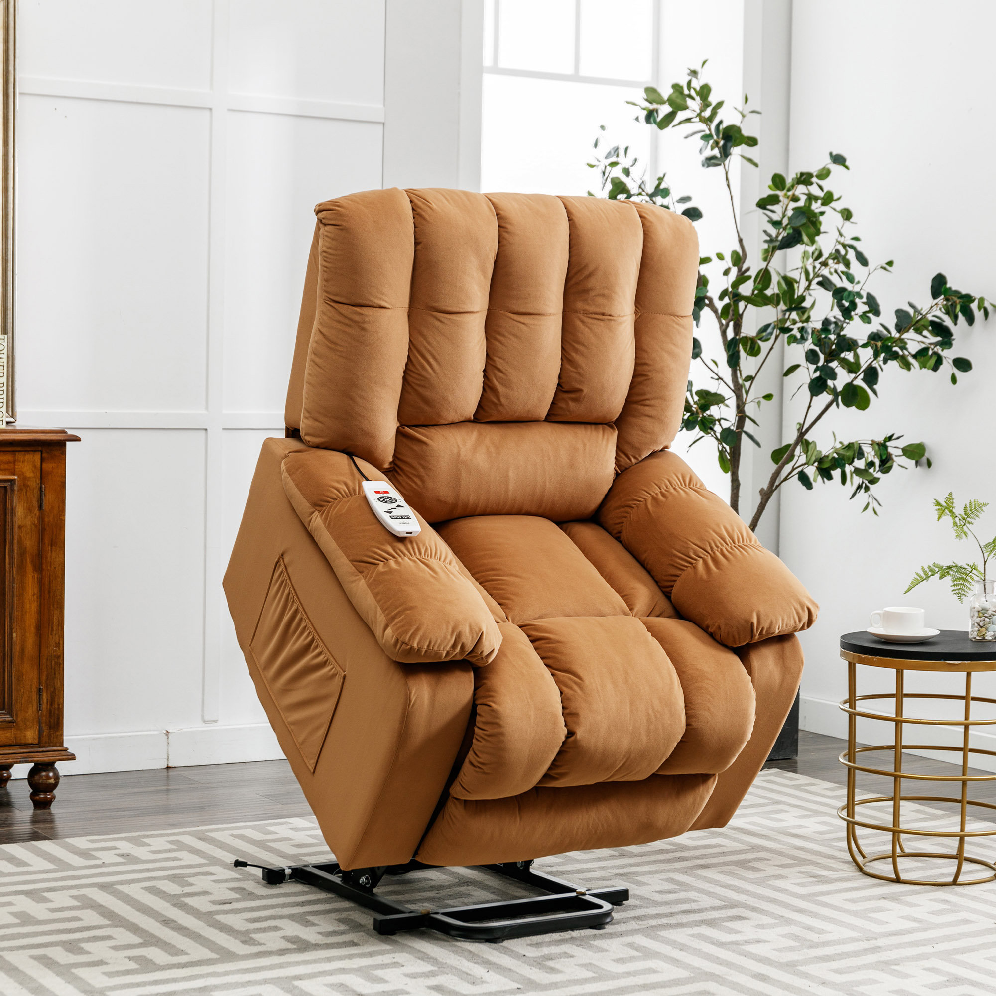 Latitude Run® Massage Recliner Chair Electric Power Lift Recliner ...