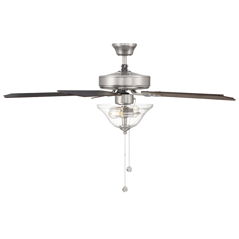 Charlton Home® 52" Garrett 5 - Blade Standard Ceiling Fan with Light ...