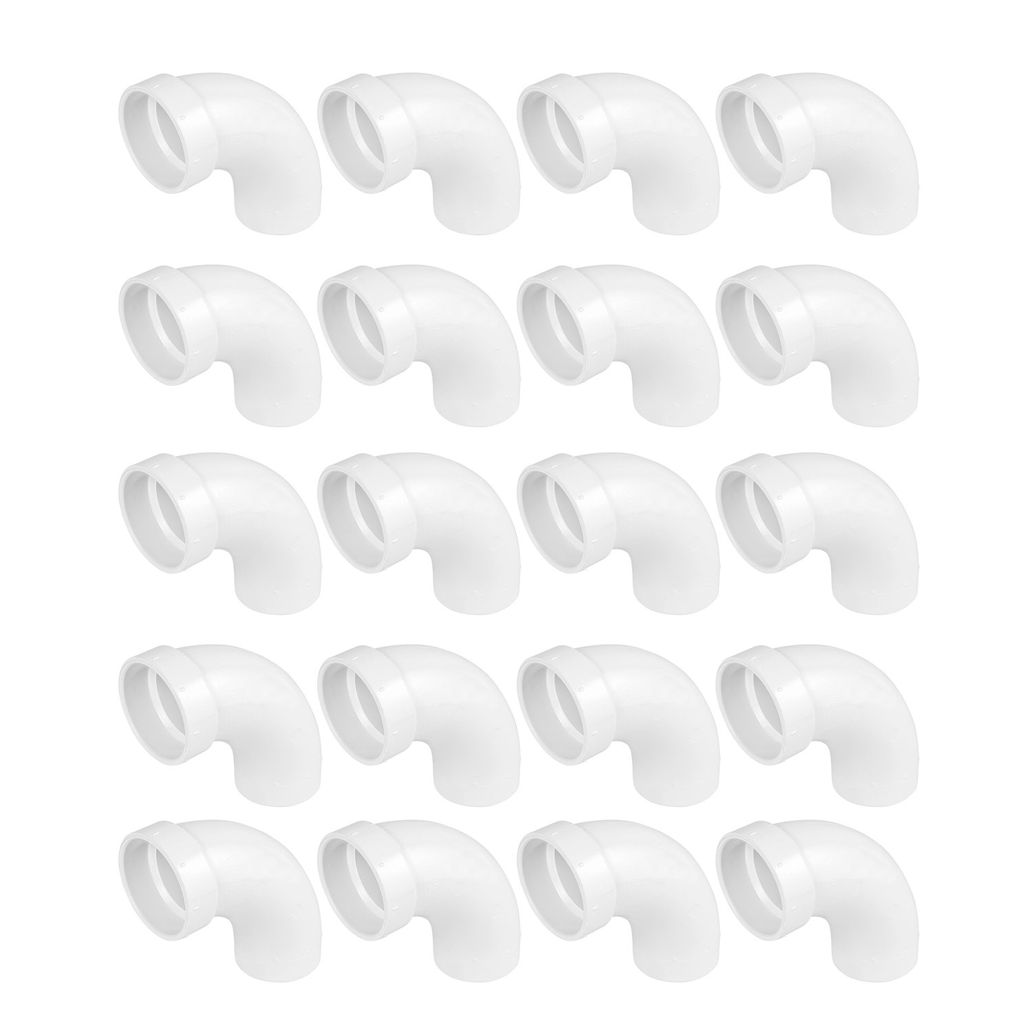 Supply Giant 3 in. White PVC DWV Long Sweep 90° Street Elbow, Hub x ...