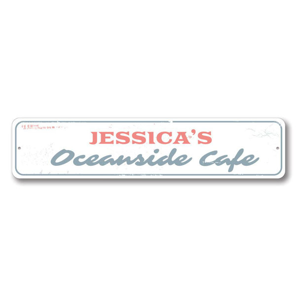 Lizton Sign Shop, Inc Oceanside Cafe Custom Aluminum Sign | Wayfair