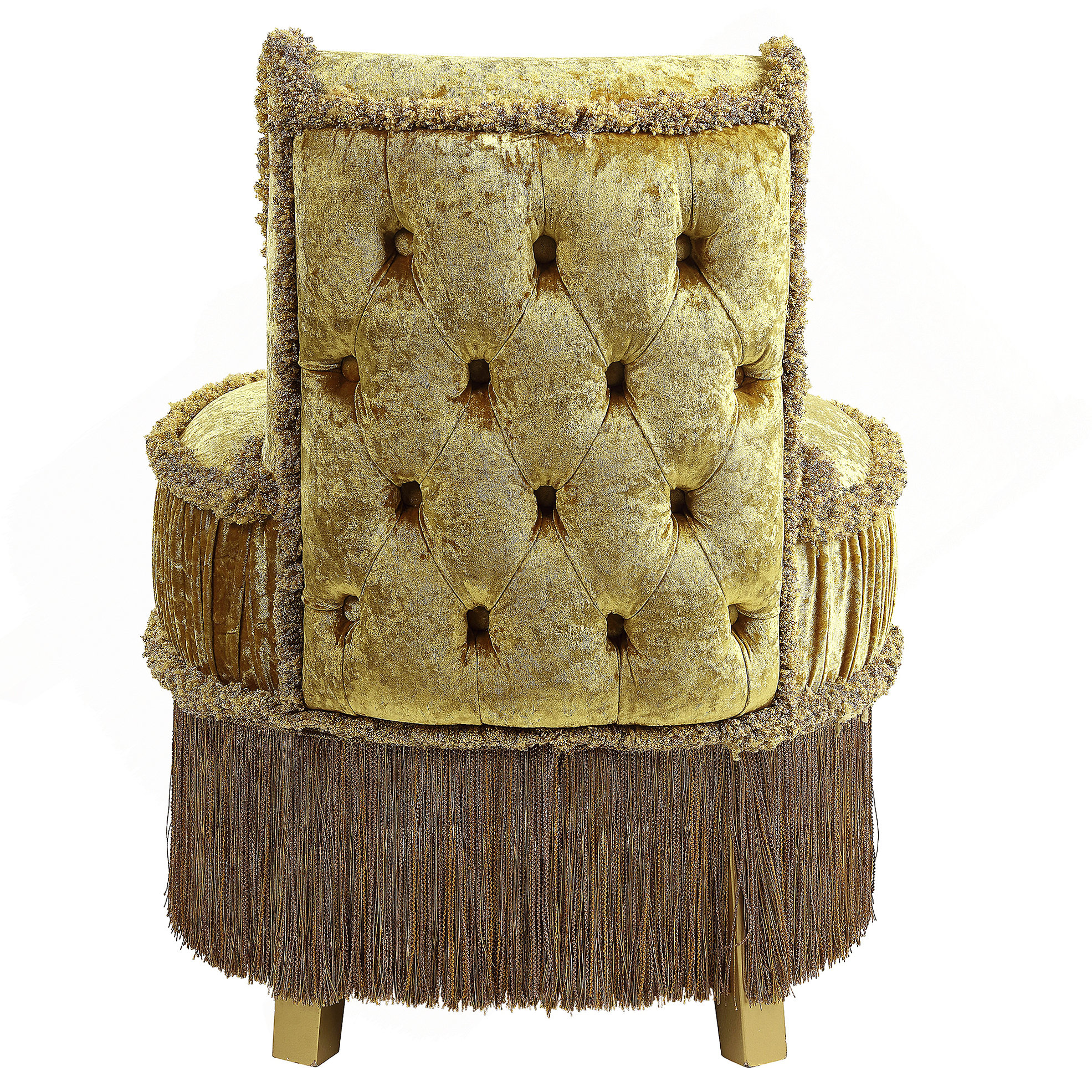 Rosdorf Park Gold Vanity Stool with Button Tufted | Wayfair