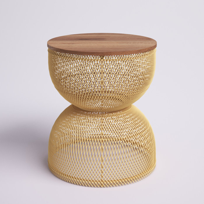Beachcrest Home Towe Solid Wood Drum End Table & Reviews | Wayfair