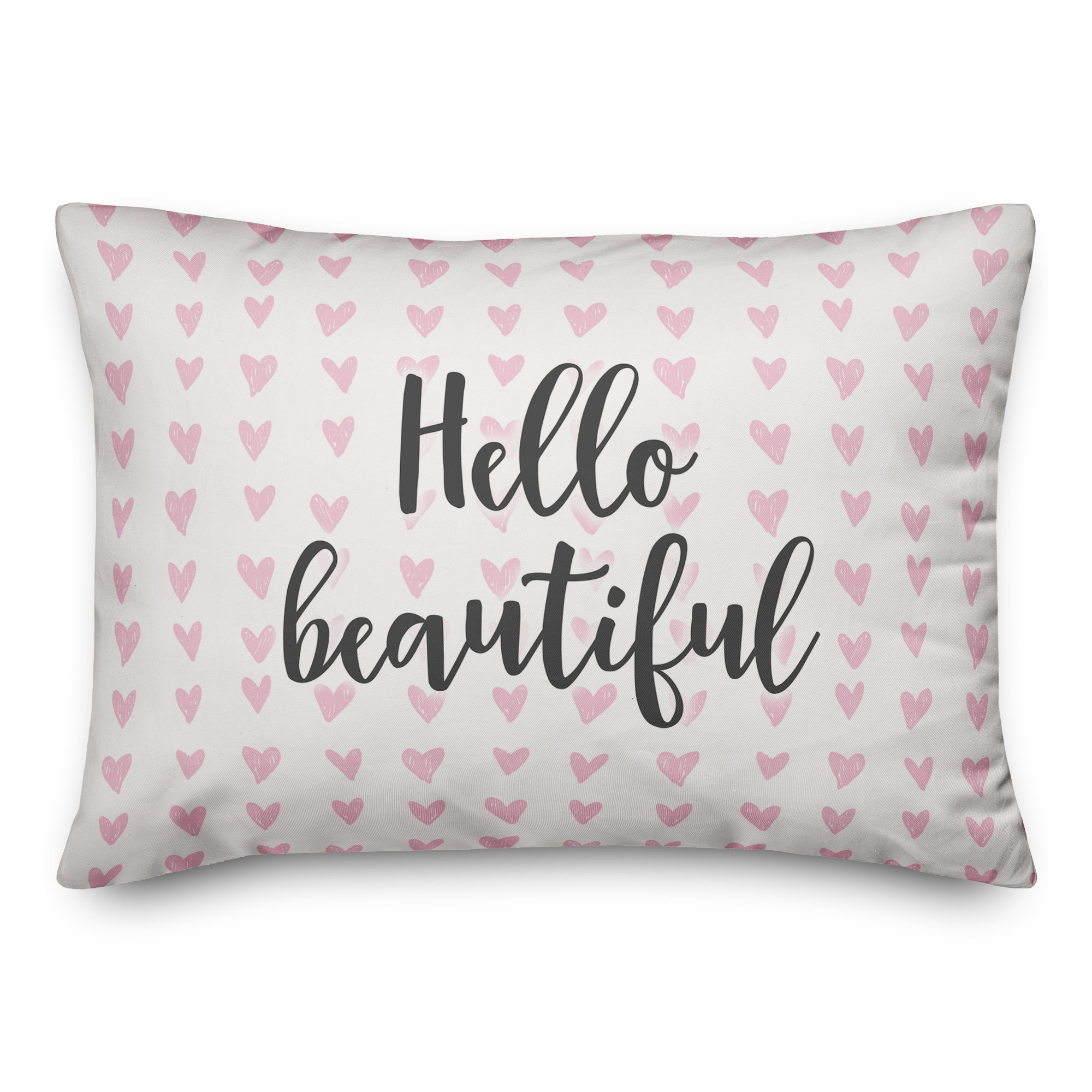 Designs Direct Creative Group Hello Beautiful Throw Pillow | Wayfair
