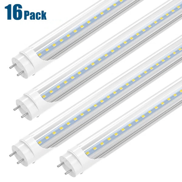 JESLED 22W 2200LM, T8 4FT LED Light Bulbs, G13/Bi-pin Base, Clear Cover ...