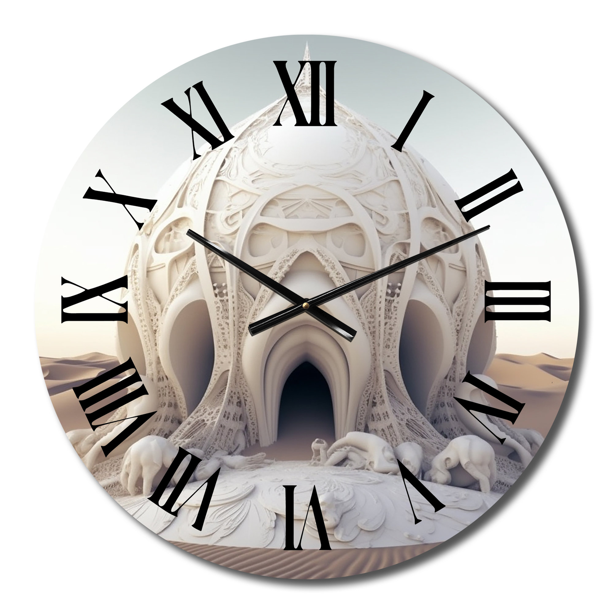 Design Art Architectural Flow Metal Wall Clock | Wayfair