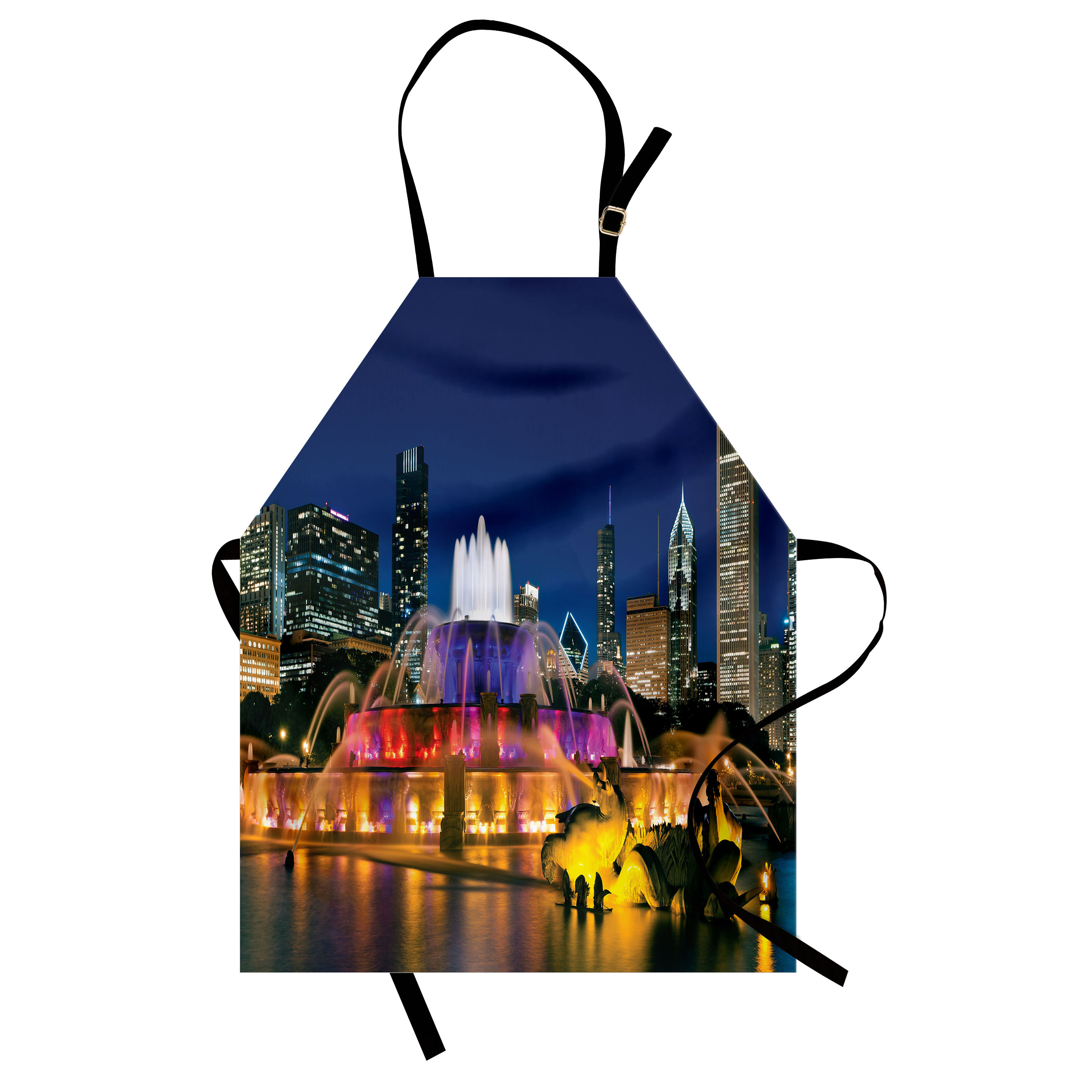 East Urban Home Chicago Skyline Apron, Cooking Gardening, Adult Size ...
