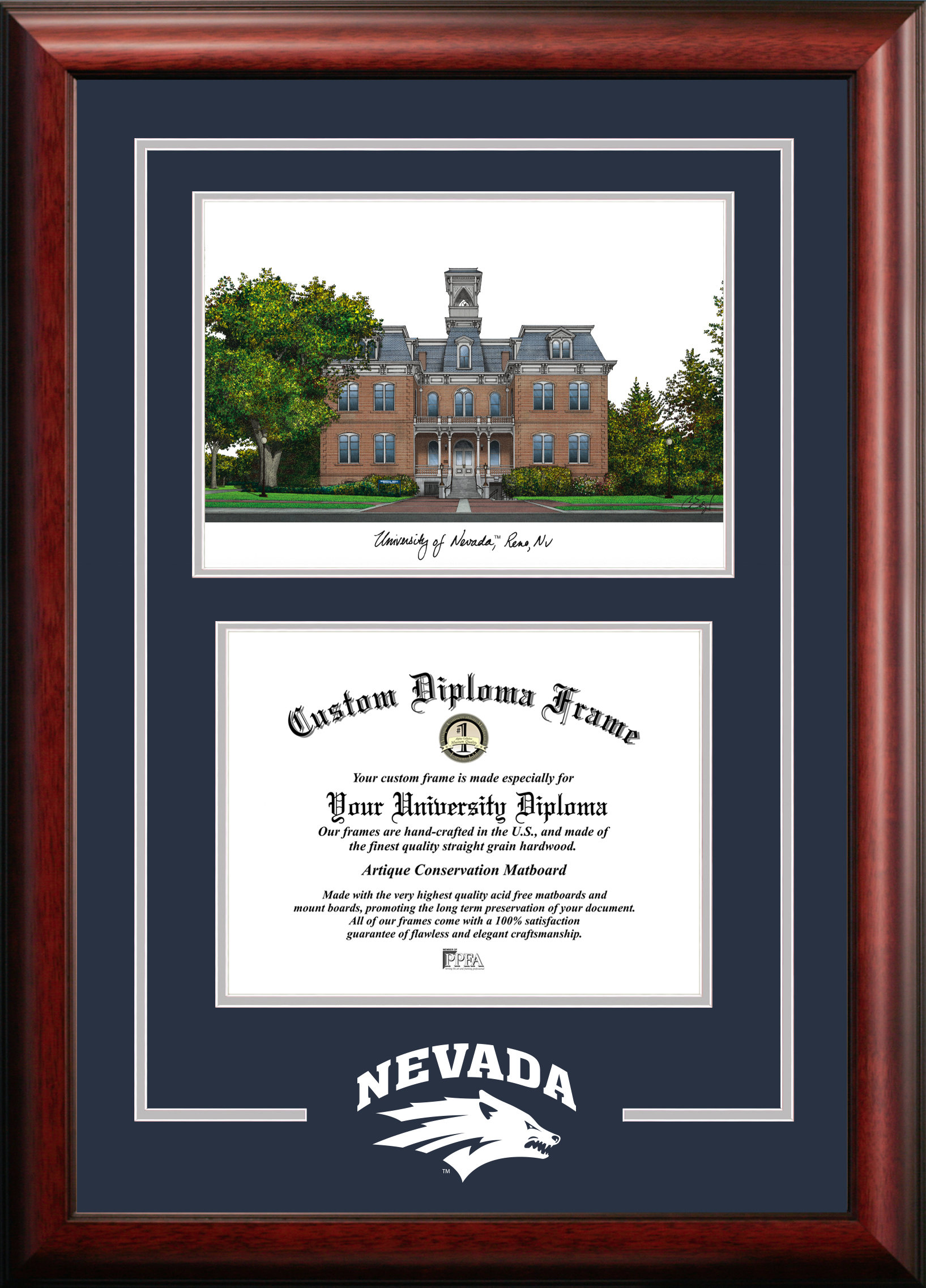 Patriot Frames NCAA Nevada Wolf Pack Spirit Graduate Diploma with ...