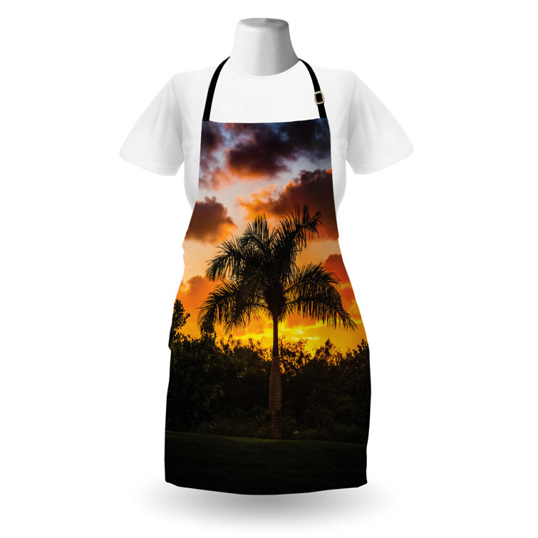 Bless international East Urban Home Tropical Apron Unisex, Exotic Tree ...