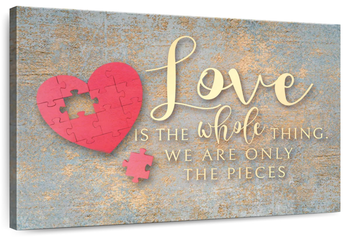 Ebern Designs Tergel Love Puzzle Typography | Wayfair