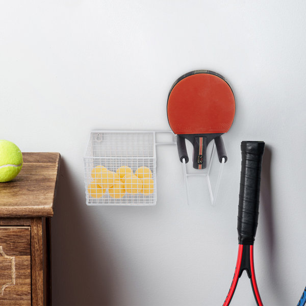 MyGift Home Wall Table Tennis Ball Storage Rack | Wayfair