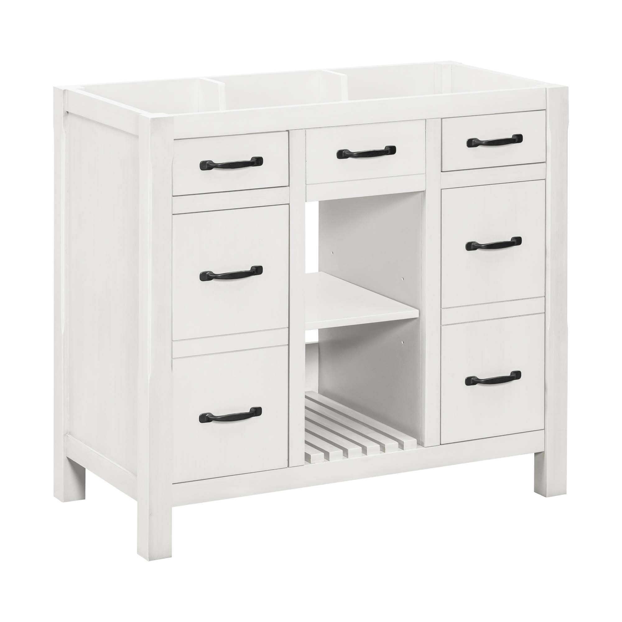 Galibens Modern Bathroom Vanity Base With 2 Drawers And 2 Cabinets (NOT ...