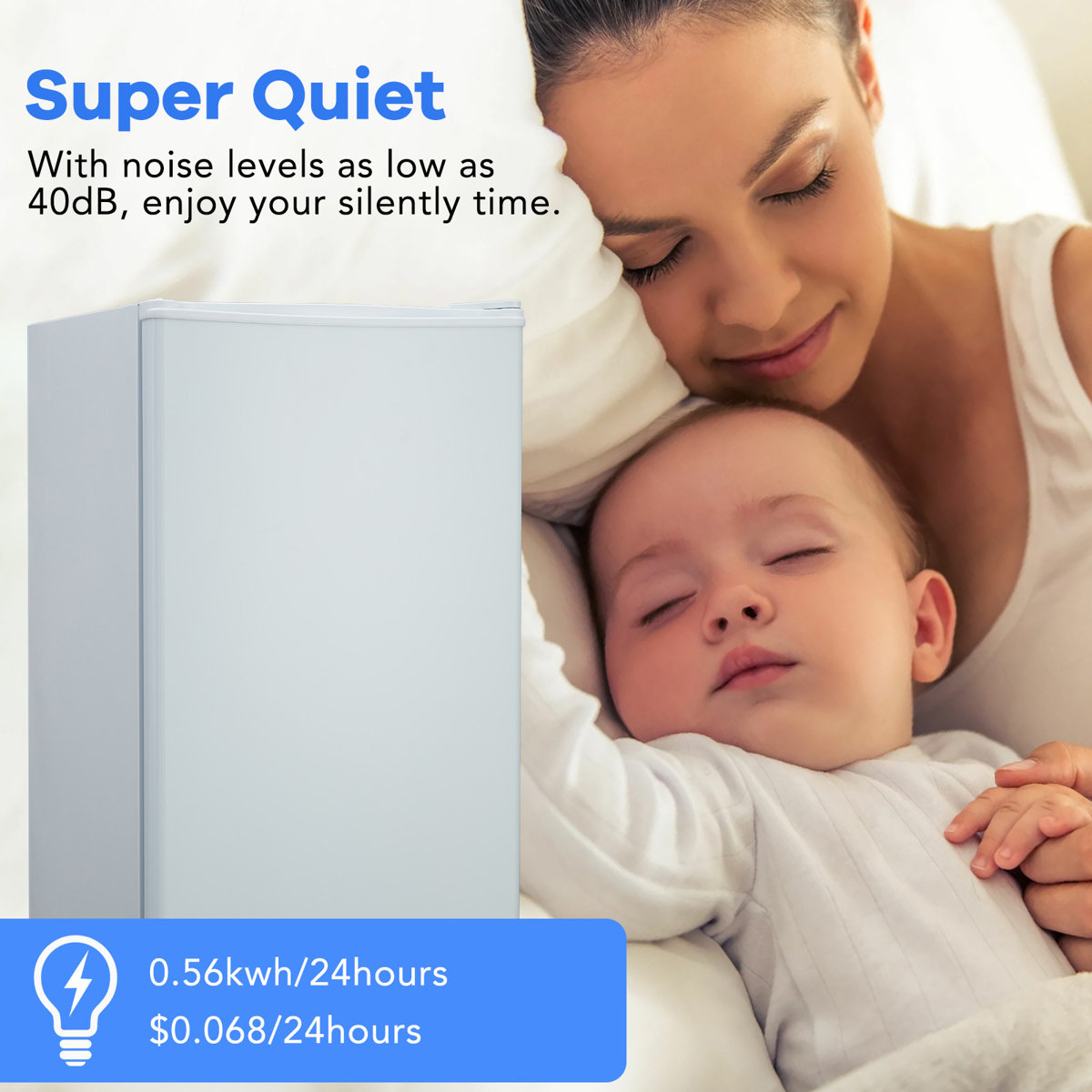 Yesurprise 3.2 Cubic Feet Freestanding Mini Fridge with Freezer | Wayfair