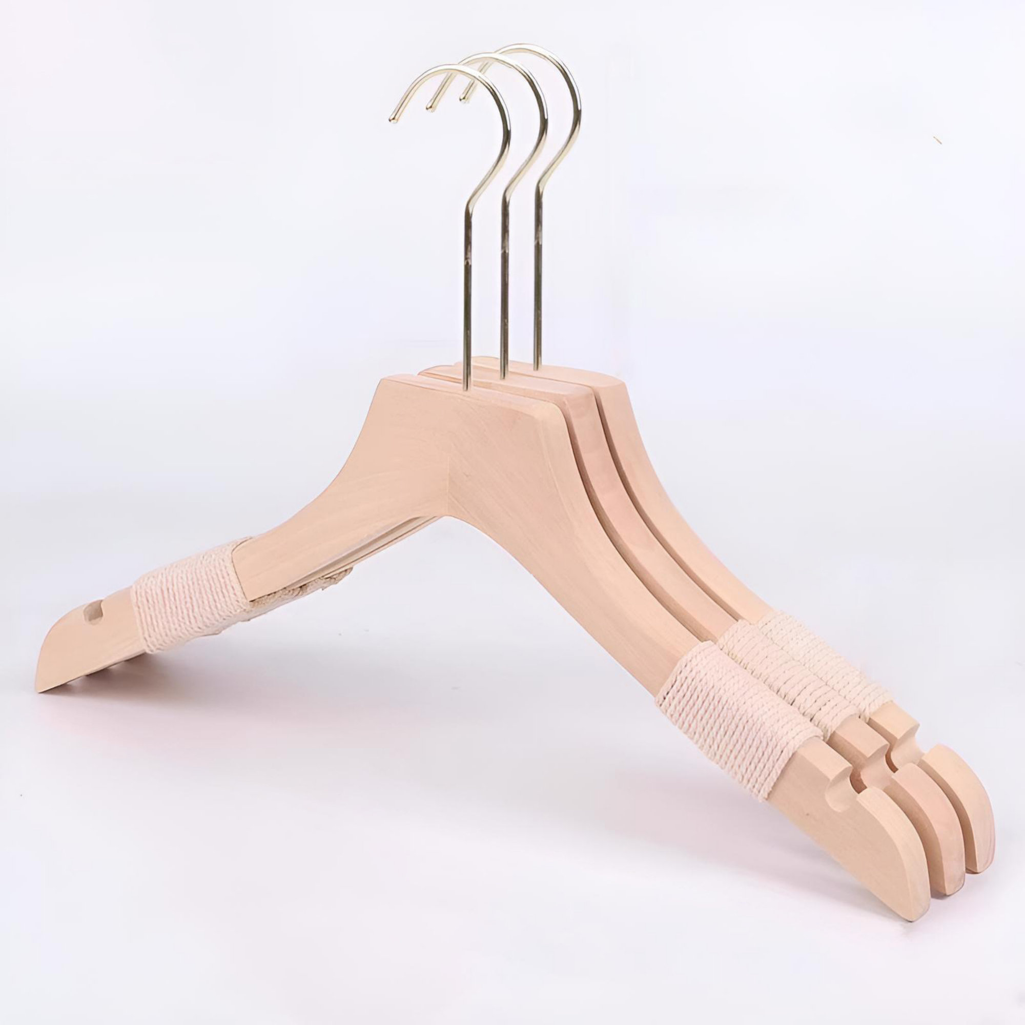 Corrigan Studio Anti-Slip Wood Hangers - Professional Garment ...