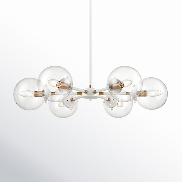 Joss & Main Kanda 28'''' Wide 6-Light Chandelier - Matte White | Joss ...