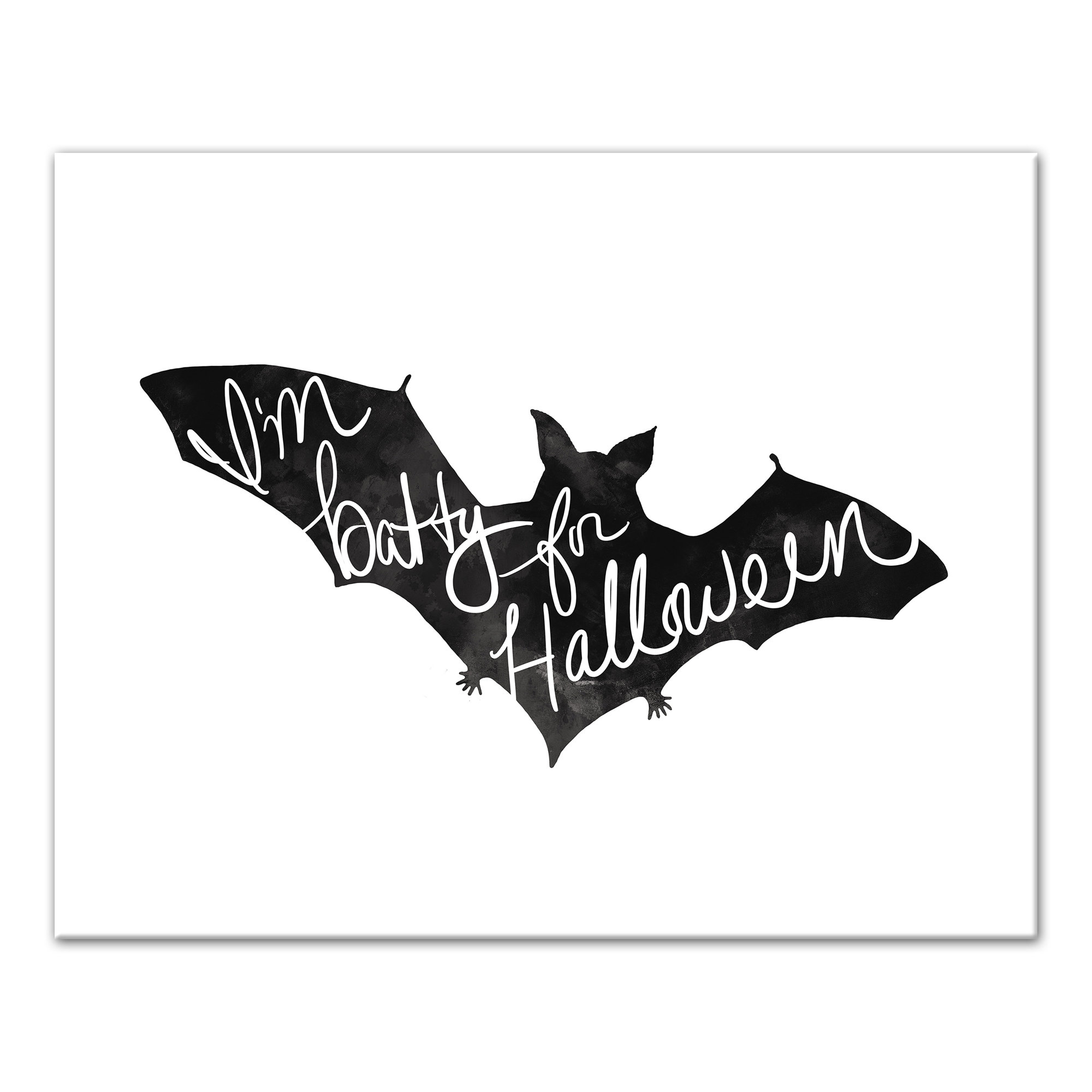 The Holiday Aisle® 'Batty Halloween' Textual Art on Canvas - Wayfair Canada