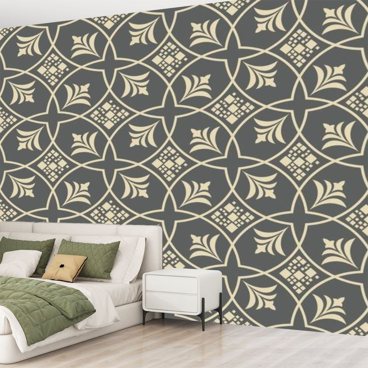 Brayden Studio Peel and Stick Canvas Wallpaper Wall Mural Abstract ...