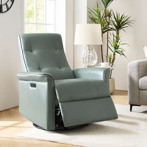 Hokku Designs Rovnak Faux Leather Rocker Electronic Power Swivel ...