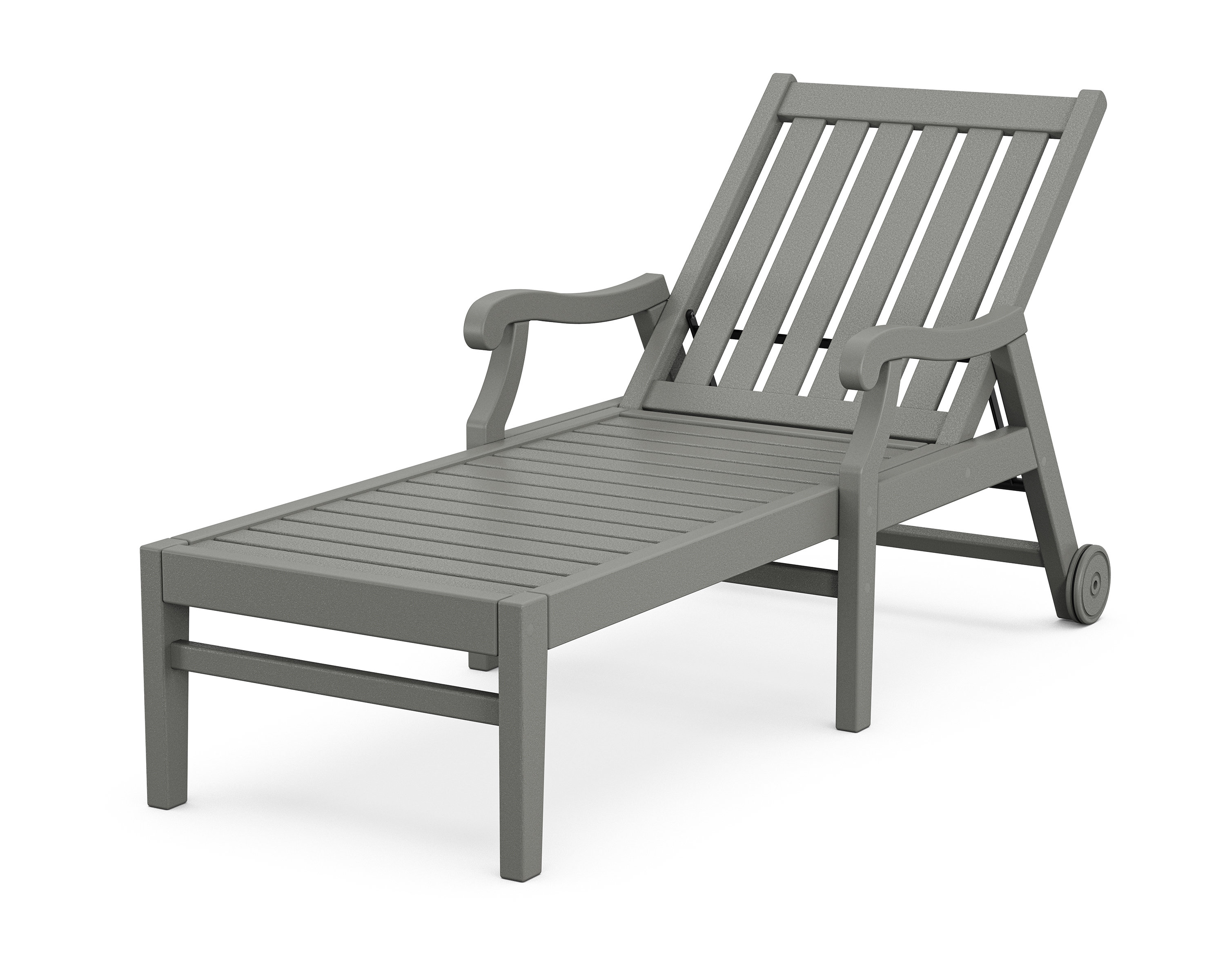 Birch Lane™ POLYWOOD x Birch Lane Dalton Chaise with Arms and Wheels | Wayfair