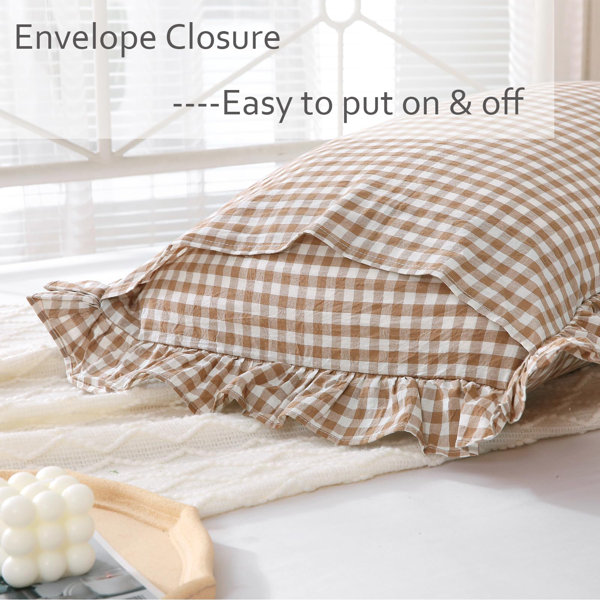 APPENIN WINTER PARK CORP Taies décoratives à volants pour grand lit 20 ...