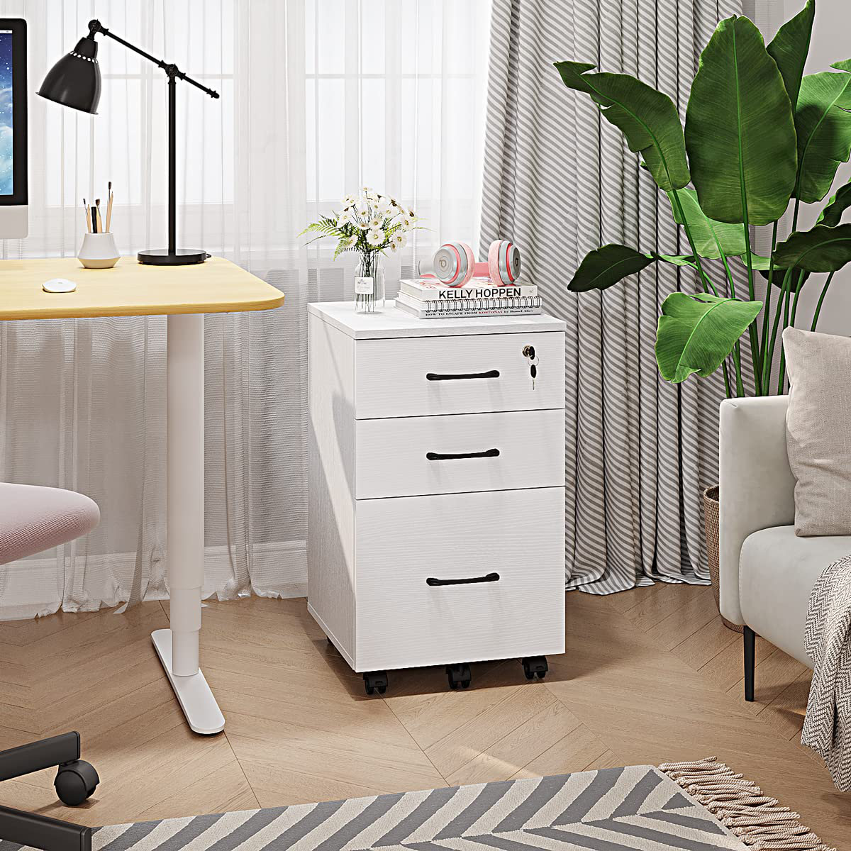 Latitude Run® 3 Drawer Wood Mobile File Cabinet - Wayfair Canada