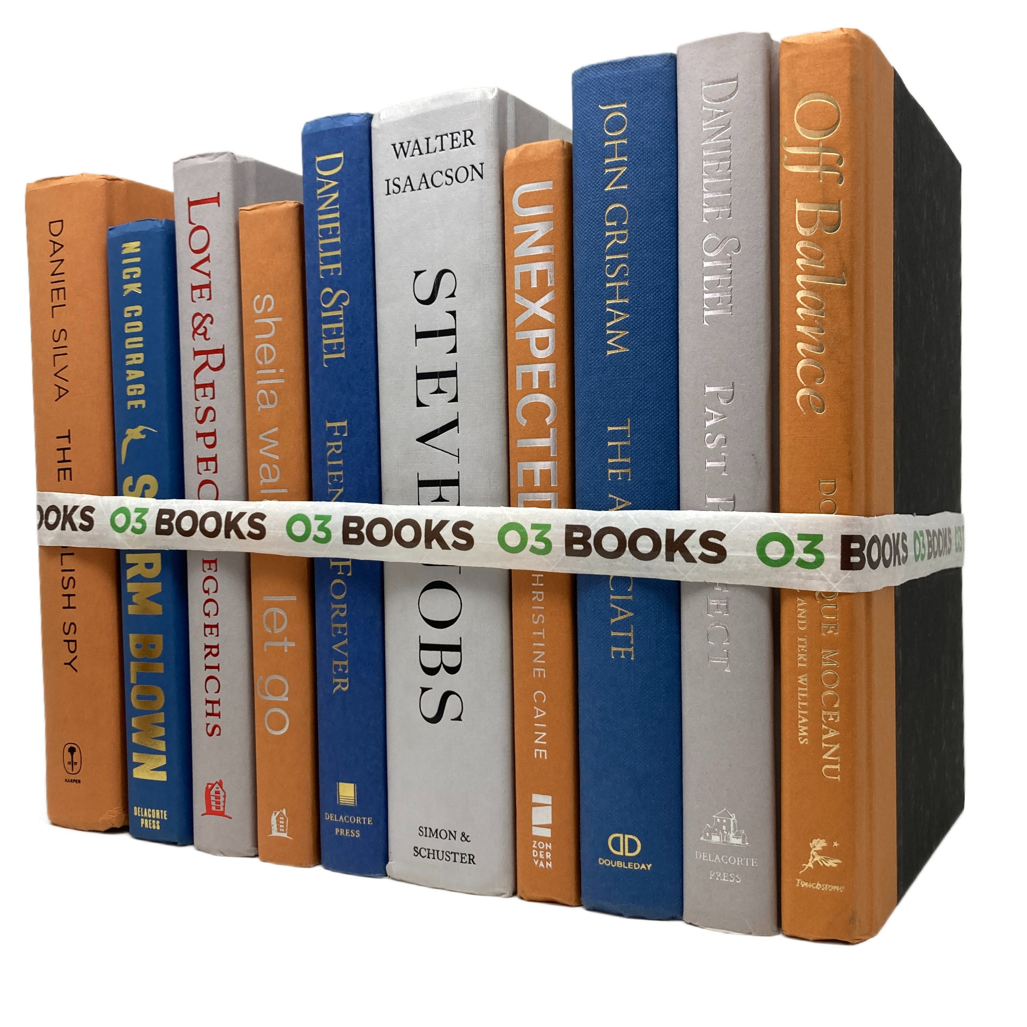 Red Barrel Studio® Orange Waves Decorative Books Orange, Blue and ...