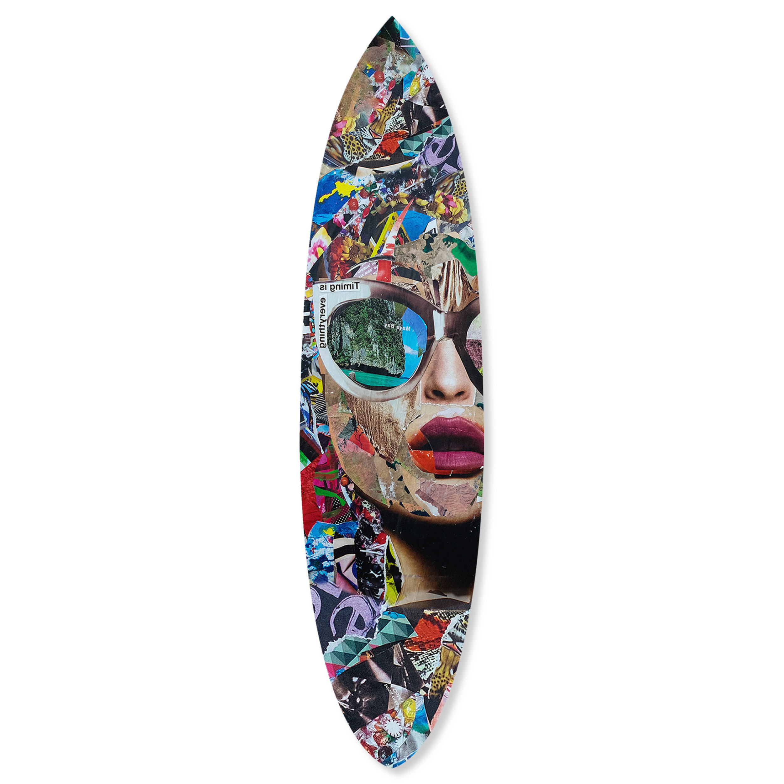 Oliver Gal Glamour Graffiti Surfboard by Katy Kirschfield - Decorative ...