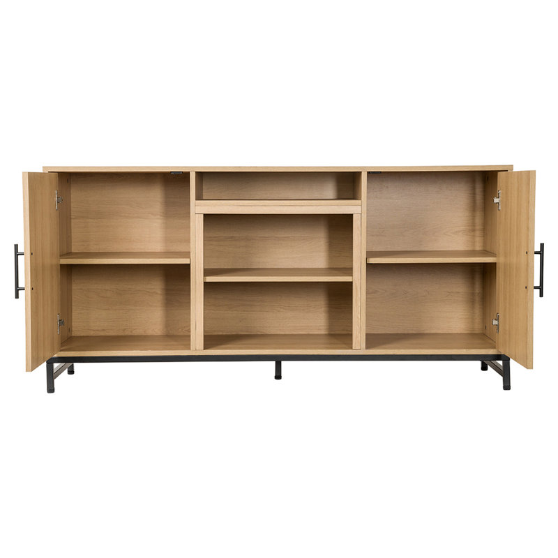 Modern Ember Rochester TV Stand in White Oak - Holds 60" TVs, 2 ...