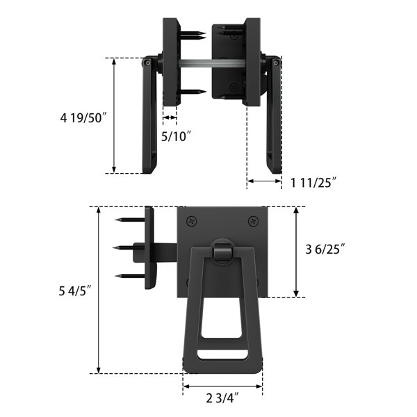 JUBEST Self Locking Gate Latch, Heavy Duty Double Side Gate Latches ...