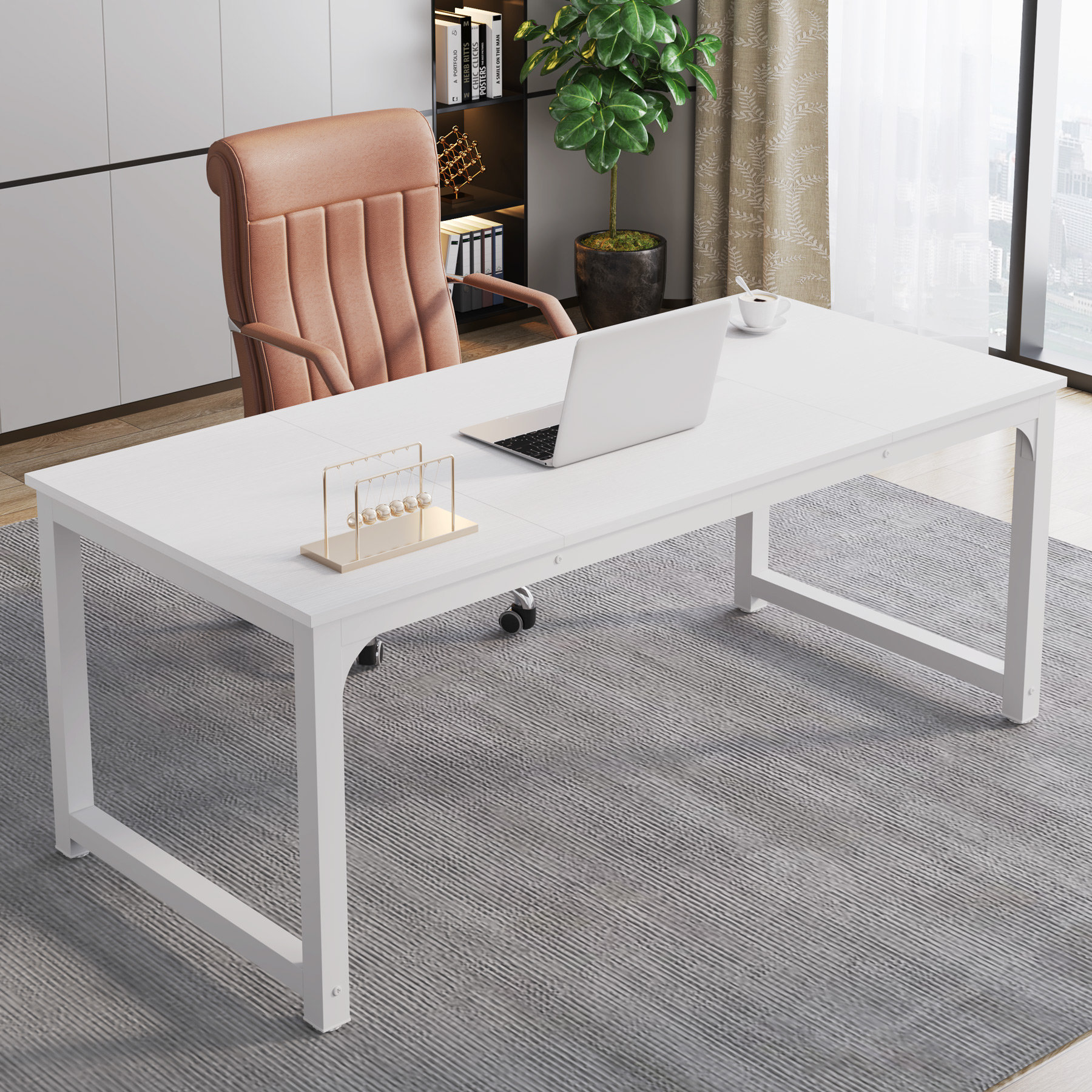 Wade Logan Barid White Desk & Reviews - Wayfair Canada