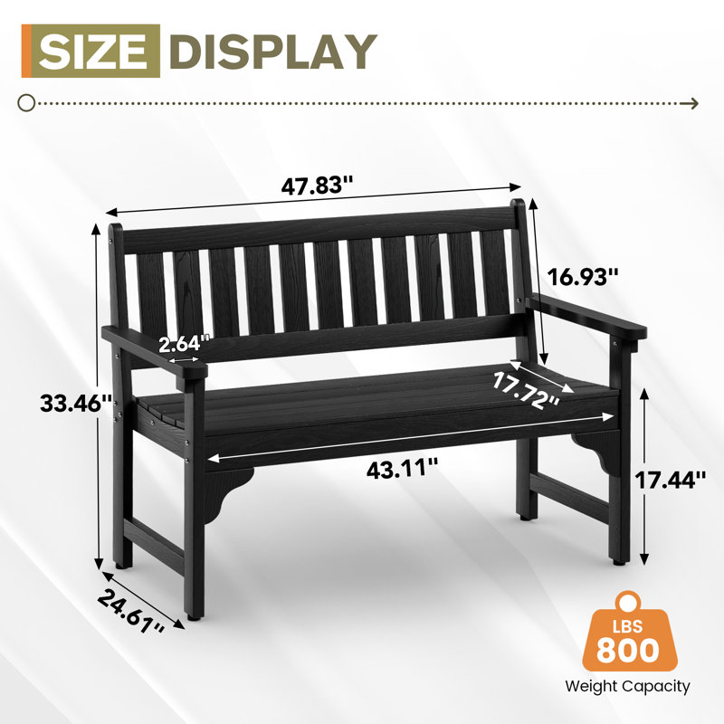 Lark Manor™ High Quality HDPE Outdoor Bench & Reviews | Wayfair