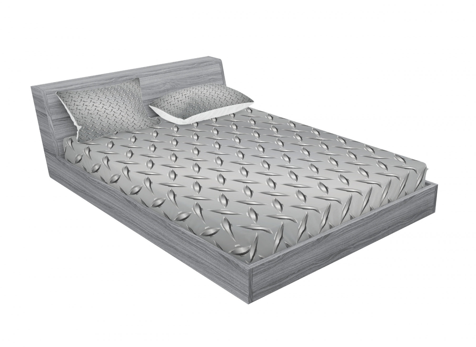 Ambesonne Fence Netting Display with Diamond Plate Effects Motif ...